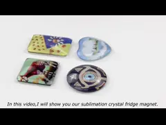 China Sublimation Crystal Glass Fridge Magnet Customized Glass Refrigerator Magnets Blanks for sale