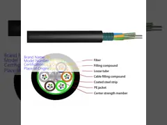 China GYTS GYTA 12 24 48 96 Core Fiber Optic Cable Black Outdoor Armored Cable for sale