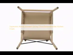 China Ergonomic Nordic Wooden Dining Chairs Brown Wooden Kitchen Chairs for sale