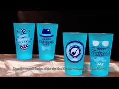 China Color Sprayed And Decal Fired Father's Day Cup Durable Glass Custom Dad Cup For Gifts for sale