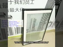 Double Glazed Insulated Louver Blades Swing Sash Window Seal With Inner Blind Accessories Between Glass