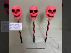 China Red and white skull-shaped waterproof battery box socket lamp, one socket with three outlets, easy and simple to install, perfect for Halloween. for sale