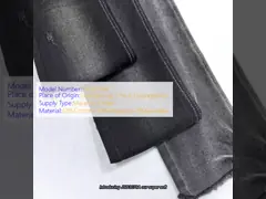 China Denim Jeans Material Super Soft Stretch Dual-core Right Twill Black Denim Fabric 10 oz JSD3078A Jeans Clothing Fabric for sale