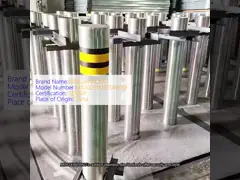 China Custom Size Stainless Steel Bollard with Electric Lift and Reflective Strips for Enhanced Security for sale