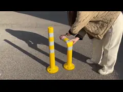 China Yellow 75cm PU Flexible Traffic Delineator Post – Full Container Export to South America (Colombia & Ecuador)  Delineator Bollards for sale
