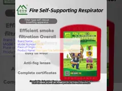 China Essential household smoke-proof mask for quick escape in case of fire for sale