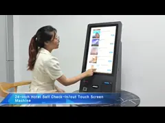 24inch Hotel Reception Desk Card Dispenser Self Check In Out Payment Machine with Camera