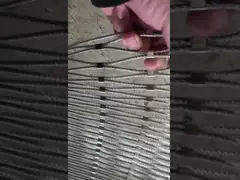 China Flexible Metal Mesh Panels Stainless Steel 316 Rope Net Fence With 2.0mm Wire for sale