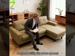 78  Modular Sofa: Timeless Aesthetic, Compact Utility – Cozy Urban Retreat Transform