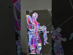 China 55 Inch OLED Transparent Screen See Through Oled Display Floor Standing L Model for sale