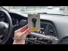 China ESSAGER ES-CC26 150W USB C USB A DC 3 Port Fast Car Charger With Digital Display for sale