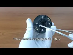 China 6-channel PT100 Signal Slip Ring with Precious Metals Contact for Temperature Sensor Transmission for sale