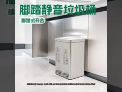 Foot-Operated Stainless Steel Classified Trash Can - Silent Soft-Close Bin for Home, Living Room, Kitchen, Hotel & Office