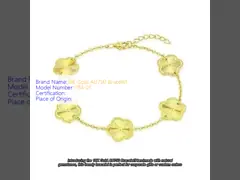 China 18k Gold AU750 Gemstone Bead Bracelet for Women - Natural Stone Jewelry with Corporate Gifting Options for sale