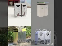 Municipal Sanitation Trash Bins | Large Outdoor Square Dustbins | Eco-Friendly Dual-Classified Garbage Bins for Parks & Subways

