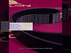 VG1038060026 8PK1043 for HOWO WD615.47 engine Spare Parts  EPDM BELT