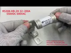 Fuses For Partial Range Protection Of Round Pipe Bolt Connection Type RS308-HB 200A 550VDC