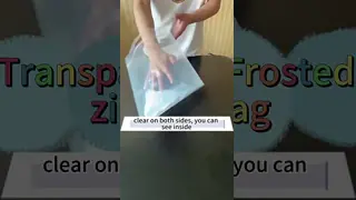 Transparent/frosted zipper bag