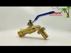 Gold Plated Heavy Duty Classic Blue Iron Handle Bibcocks Water Spout Faucet Spigot Water Tap