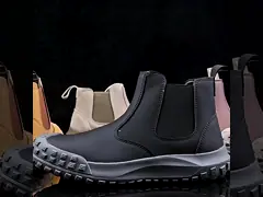 China Suede Leather Chelsea Safety Shoes Steel Toe Safety Boots Kevlar Work Shoes Slip-Resistant Rubber Work Boots For Industrial Work for sale