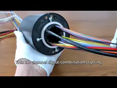China 31-channel Signal Combination Slip Ring with 13 Channels 20A and 13 Channels 10A for High-Current Power Transmission for sale