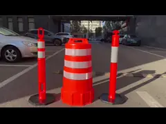 China Barriers 1100mm 9kgs Traffic Sign Board RED Crash Safety Traffic Barrier Black Base Road Orange Barrier Heavy Duty Signs Fence for sale