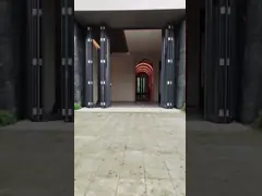 China Aesthetics Swing Left Aluminum Folding Glass Doors Aluminum Glass Bifold Doors for sale