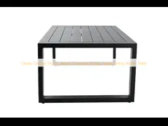 China Classic Design Sturdy Metal Outdoor Dining Table Dining Room Table for sale