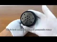 China 6-in-6-out Multi-Channel Pneumatic Rotary Joint with 48mm Extended Rotor Shaft and G1/8" Standard Interface for sale
