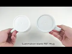 China 11oz White Sublimation Plastic Cups Diy Custom Plastic Mug Blanks for sale