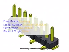 Pinヘッダーのコネクター3.96mmの単一の列SMTのタイプ1 *2PINへの1*24PIN H=3.18MM