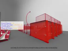 Outdoor Padels Court with Spectator Seating and Night Lighting