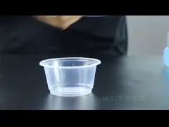 Custom PET Sauce Cup With Lid Disposable Condiment Container