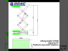 China AA4C scissor lifting platform high rise car lift storage lift logistic convey lift 4T capacity for sale