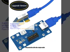 PCI-E 1X Riser Card 22cm with Magnetic Foot Pads and LED