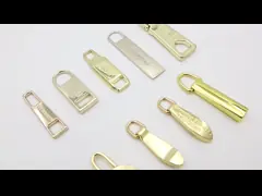 Gold Custom Logo Engraved Metal Zipper Puller Zinc Alloy Puller Tag