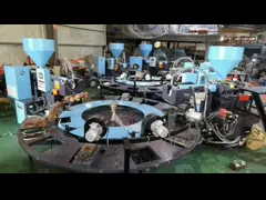 중국 20 스테이션 수직 사출기 2색 PVC / TPR / TPU / TR 밑창 사출 성형기 판매용