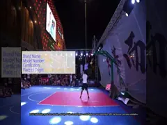 China 340x340mm Anti-Slip PP Interlocking Sports Floor Tile for Multi-Game Courts for sale