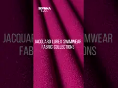 Eco Friendly Swimwear Fabric with 150cm Width Silver Lurex and GRS Certified for Sustainable Swimwea