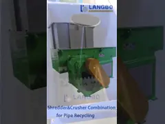 China Fully Automatic Horizontal Waste Plastic Shredder Crusher New Engine Crushing PVC Pipes PE Corrugated Pipe Recycling Shredding Machine for sale