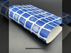 China HLSPL04 1.5mm PVC Antique Blue Mosaic Vinyl Pool Liner - 1850 g/m² Surface Weight, 1500-1830mm Width for sale