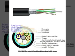 China GYTA53/GYTA/GYTS Black Outdoor Fiber Optic Cable For Underground Direct Buried Duct for sale