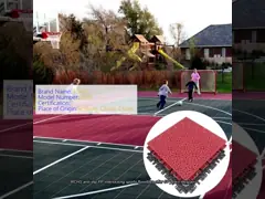 340x340mm Anti-Slip PP Interlocking Sports Floor Tiles 5+ Years Lifespan