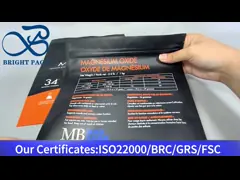 matte stand up zipper bag