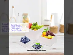 White Acrylic Five-sided Buffet Food Display Stand Cubic Cake And Dessert Display Stand For Wedding or Family Parties