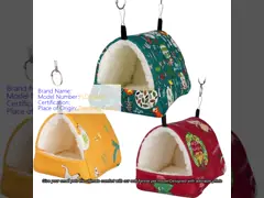 China Chinchillas Hamster Bedding Soft Flannel Small Pet House Print Pattern Rabbit Rat Hamster for sale