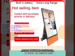 55 Inch IP65 Protection & Touch-Interactive | Outdoor Portable LCD Display | HD, Gesture Control, Rechargeable