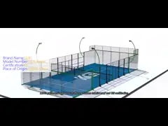 Hot Sale Padel Sports Court Equipment Panoramic Type Custom Exterior Roof Padel Court