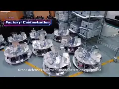 Factory shooting footage of drone interference equipment