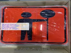 China Customized 60*30*20cm 520g Wet Floor Caution Sign PP Plastic Safety Signage for sale